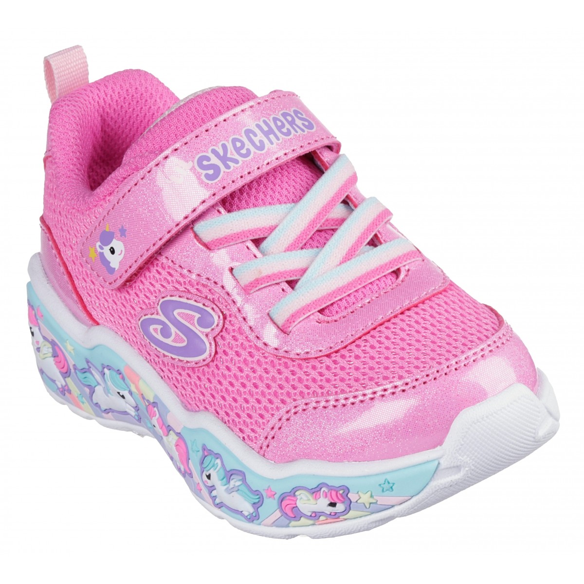 Sneakers Skechers Play Scene Fun Squ 303158N Pkmt Pink Sparkle, Copii, Roz, Skechers