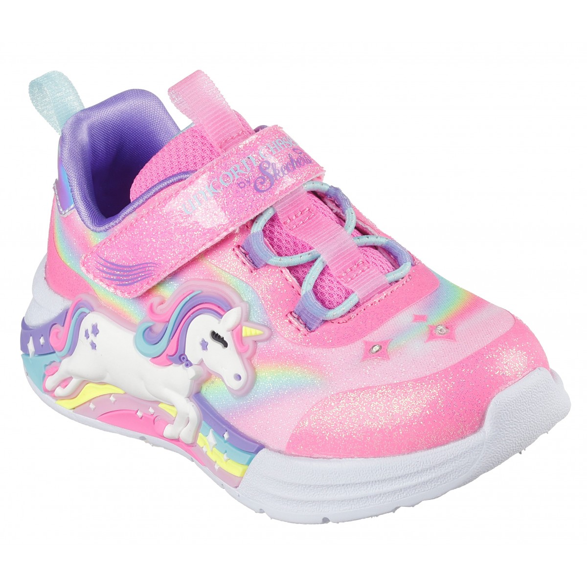 Sneakers Skechers Unicorn Chaser 302298N Pkmt Pink Sparkle, Copii, Roz ...
