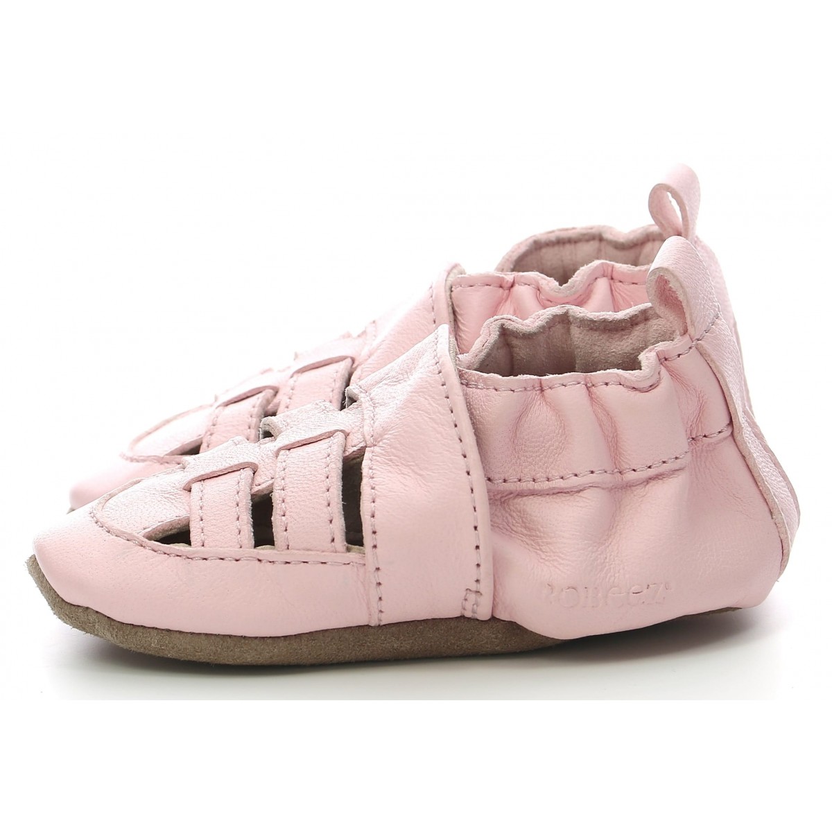 Sandale Robeez Sandiz Veg Rose Clair, Copii, Piele Naturala, Roz, Robeez