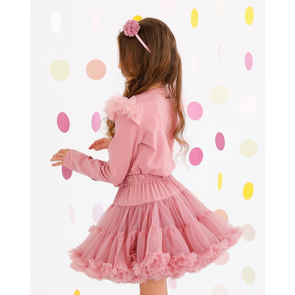 Fustă TUTU Manufaktura Falbanek Coral Pink, Roz, Manufaktura Falbanek