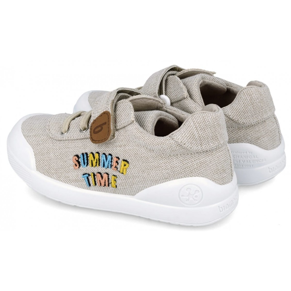 Sneakers Biomecanics 242295-B Crema. Copii, Piele Naturala, Crem ...