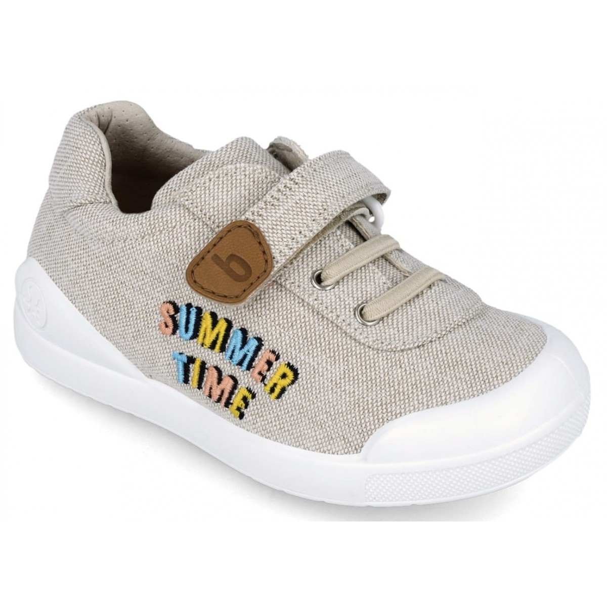 Sneakers Biomecanics 242295-B Crema. Copii, Piele Naturala, Crem ...