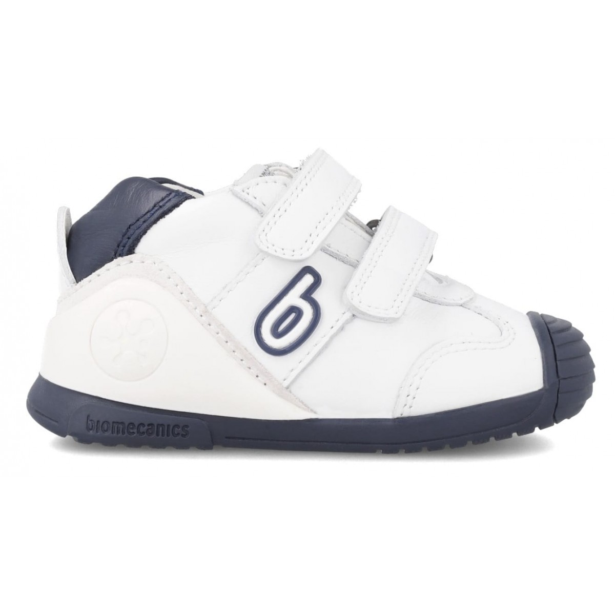 Sneakers Biomecanics 221001-A Blanco Y Azul, Copii, Piele Naturala, Alb ...