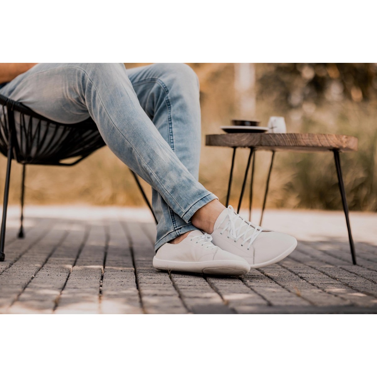 Sneakers Barefoot Be Lenka Prime White, Copii, Piele Naturala, Alb, Be ...